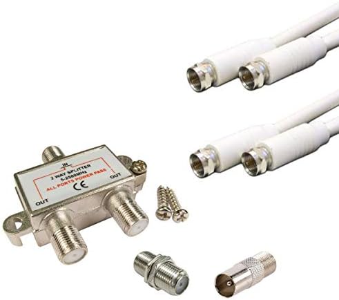 Ex-Pro® 2 Way 1.5m F Type Cable TV/CATV/Broadband Splitter KIT for ...