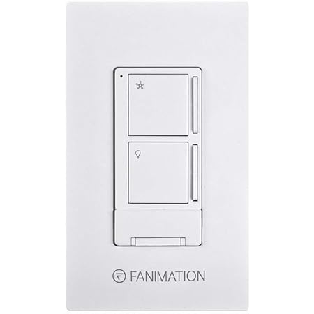 Fanimation CR500 Control Ceiling Fan Remote with Receiver-White, 4.45 x ...