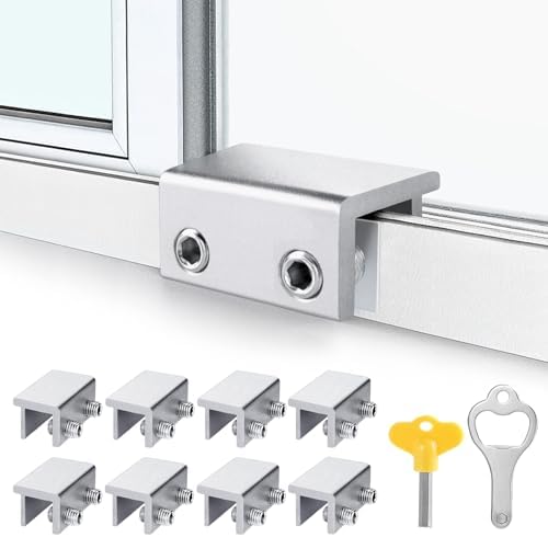 Window Locks,8 Sets Sliding Window Locks With Key for Vertical ...