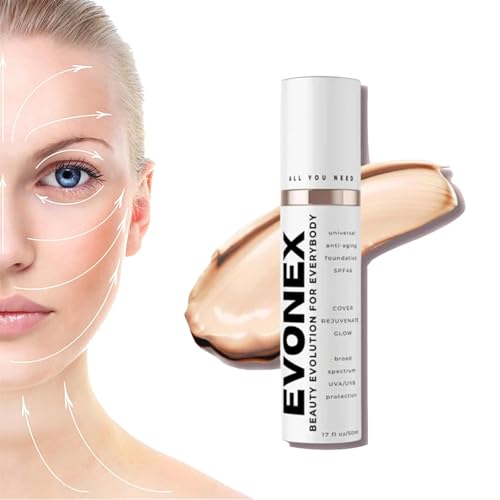 Evonex Age Defying Makeup, Evonex Age Defy Foundation, Crème hydratante teintée anti-âge, Sérum ...