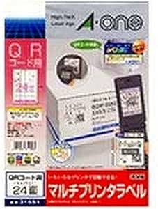 Amazon.co.jp: A-One Label Stickers for Printers, 24 Sides, 20 Sheets ...