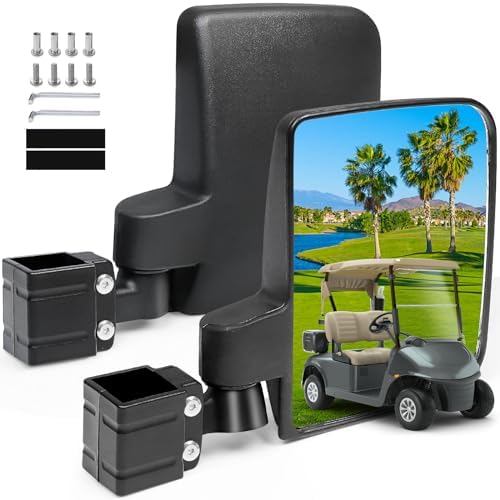 Amazon.com: Cartalia Golf Cart Side Mirrors No Drilling, Universal ...