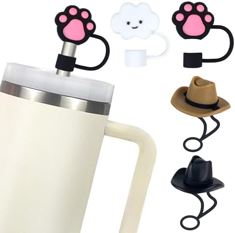 Amazon.com: 4Pcs Cowboy Hat Straw Covers Cap for Stanley Cup, 10mm ...