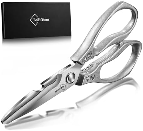 Amazon.com: BoFuYuan Kitchen Scissors for Food 9''.Heavy Duty Kitchen ...