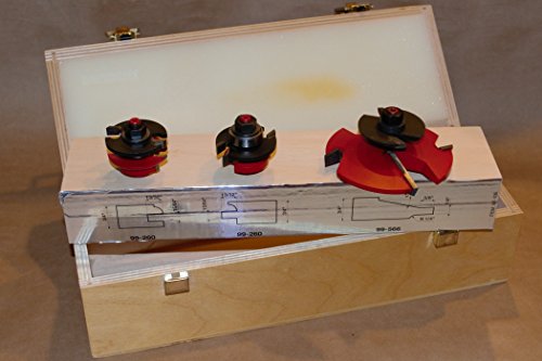 Freud 97-106 3-Piece Cabinet Door Router Bit Set with 99-566 Raised ...