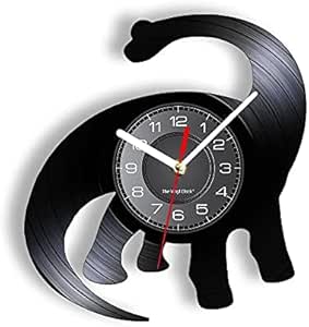 FORLUZ Wall Clocks Brachiosaurus Silhouette Wall Clock Mesozoic ...