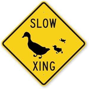 Amazon.com: Slow Xing (Ducks or Geese Symbol), Diamond Grade Reflective ...