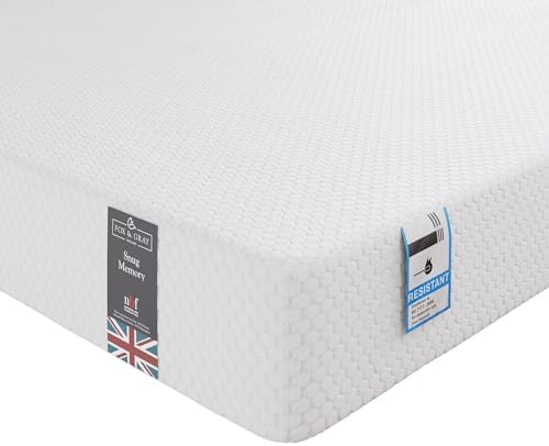 Single Mattress Memory Foam, Fox & Gray 3ft UK Single Ultra-Slim 15cm ...