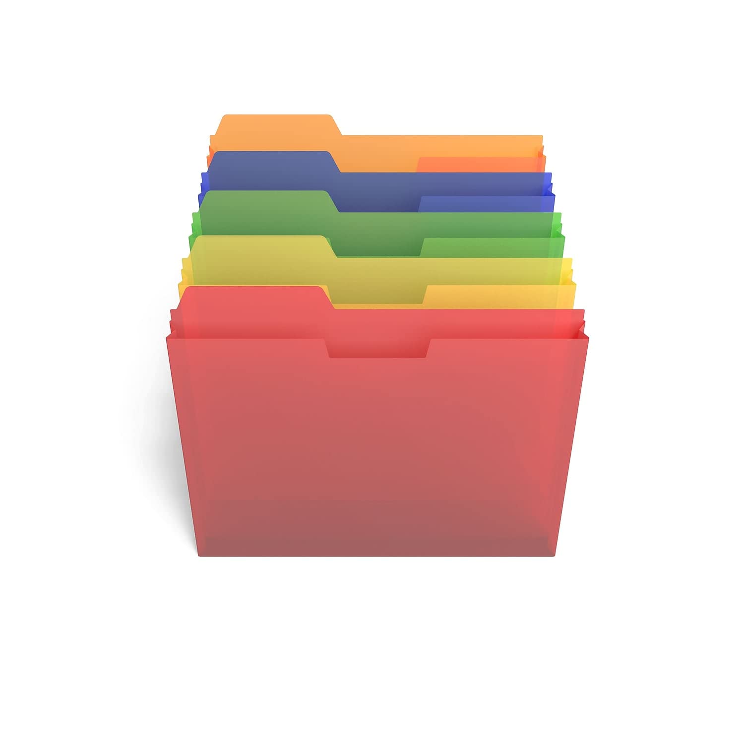 Amazon.com : TRU RED Plastic File Pockets, Letter Size, Assorted Colors ...