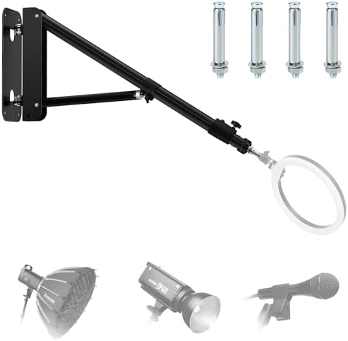 Amazon.com : Ring Light Wall Mount - Mic Boom Arm Desk Mount 51.6inch ...