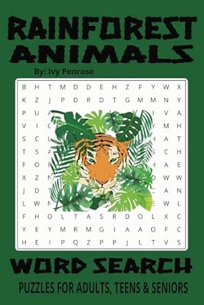 Rainforest Animals Word Search Puzzle Book: Word Searches with Easy to ...