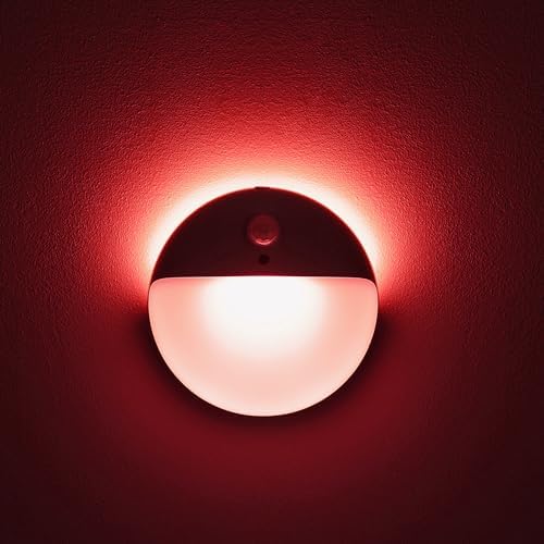 YUNLEX 2 Pack Red Night Light, Battery Operated Night Light, 2.6" Small ...