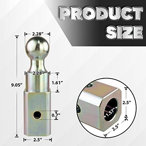 Snapklik.com : VONLX Gooseneck Hitch Ball 2-5/16 Gooseneck Hitch ...
