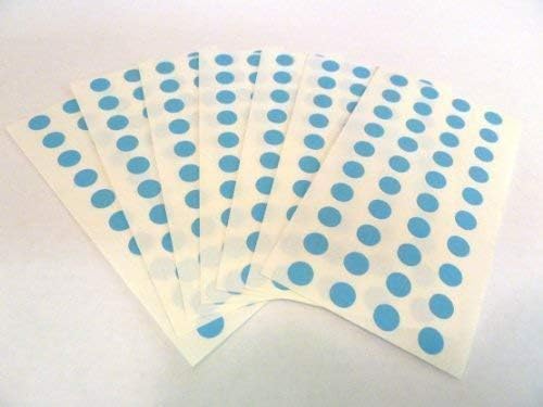 270 Labels, 6mm Diameter Round, Light Blue, Colour Code Stickers, Self ...