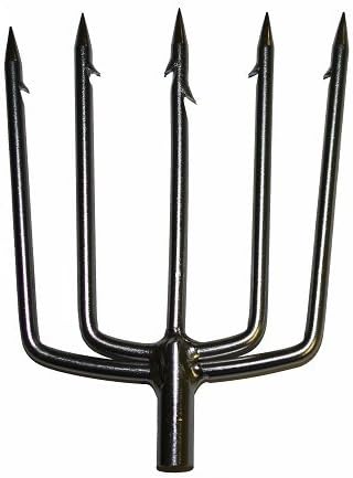 Amazon.com : Trident New 5-Prong Flat Barbed Plated Speargun Point ...