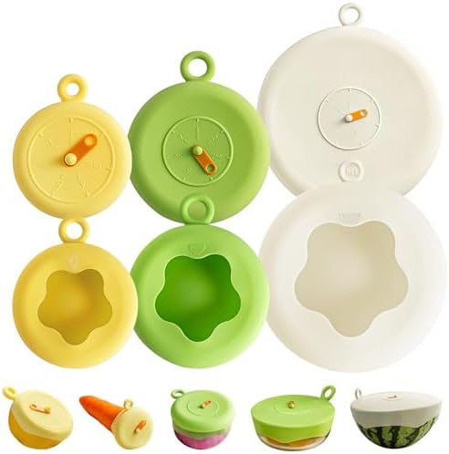 Amazon.com: Silicone Stretch Lids Set for Food Storage, 6 Pcs Food ...