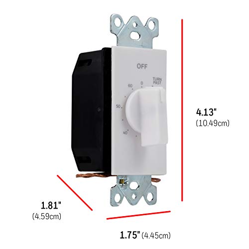 Snapklik.com : 60-Minute Countdown in-Wall Timer, Mechanical Switch ...