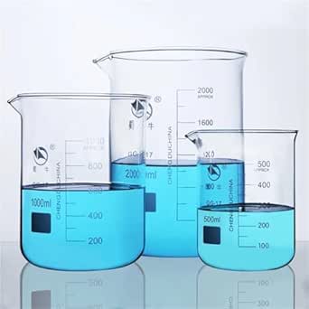 Lab High Borosilicate Glass Beaker Laboratory Graduated 25 50 100 200 ...