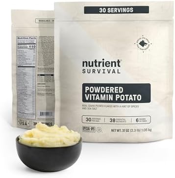 Amazon.com : Nutrient Survival Potato Flakes, Powdered Vitamin Potato ...