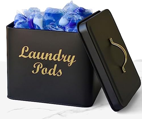 Amazon.com: Skywin Metal Laundry Pod Container Holder with Lid ...