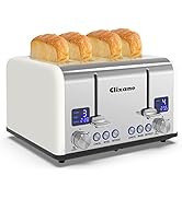 Amazon.com: Toaster 4 Slice, Stainless Bagel Toaster with LCD Timer ...