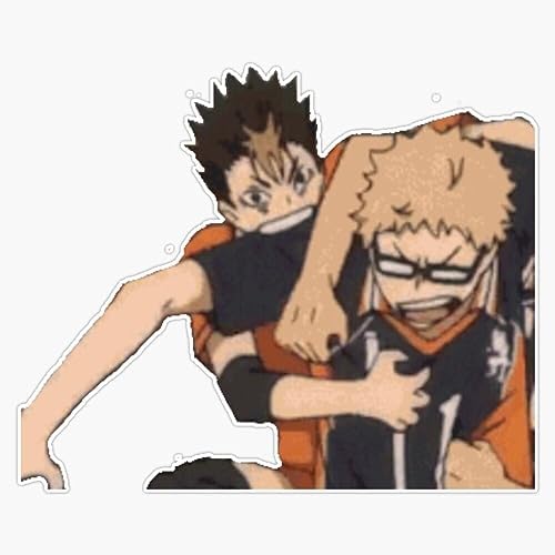 Amazon.com - Nishinoya Biting Tsukishima Haikyuu Meme Sticker Vinyl ...