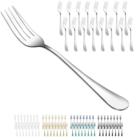 Amazon.com: 16 Piece Dinner Forks, 8 Inch, Top Food Grade Extra-Fine ...