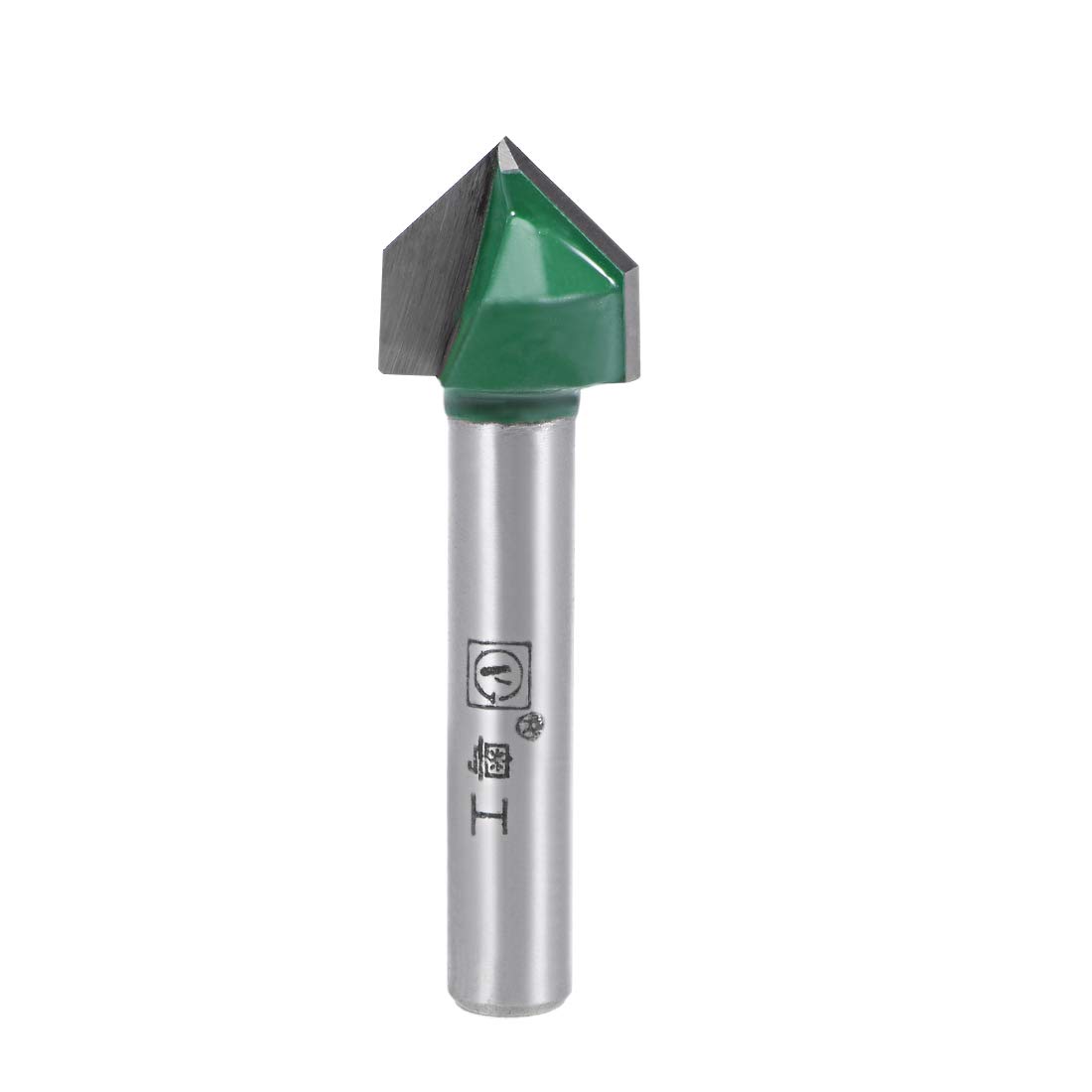 uxcell 90 Degree V-Groove Router Bit 1/2" Dia with 1/4" Shank, Titanium ...