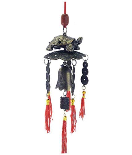 RADHA RANI Laxmi Ganesh Pagoda Bell with Turtle Hanging : Amazon.in ...