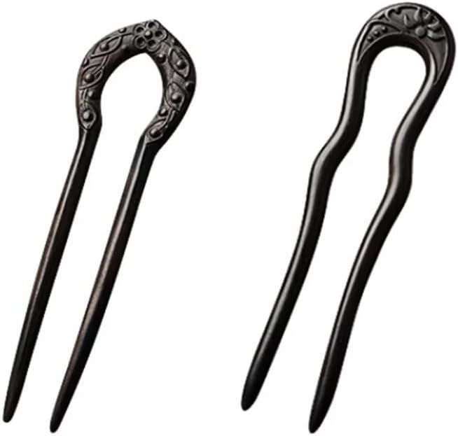 Amazon.com : CHOISBEING Wooden Hair Sticks for Women, 2 Pack U Shape ...
