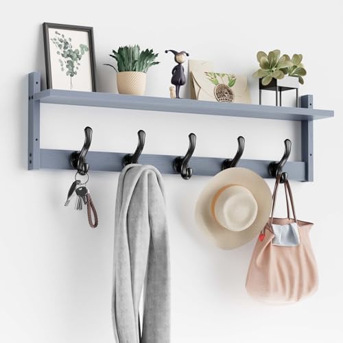 Amazon.com: Tatub 29'' Coat Rack Wall Mount with Shelf, Wood Wall Hooks ...