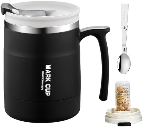 Amazon.com | Pure And Easy Tea, Glass Tea Infuser Mug with Lid, Modern ...