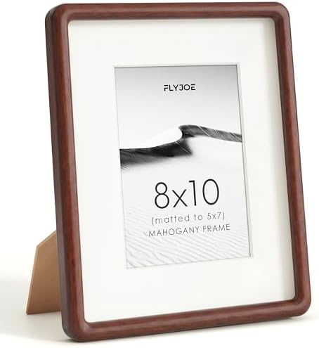 Amazon.com - FLYJOE 8x10 Picture Frame, Solid Mahogany Wood 8"x10 ...