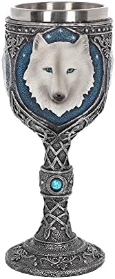 Amazon.com: Nemesis Now Ghost Wolf Goblet 10cm Blue, Resin w/Stainless ...