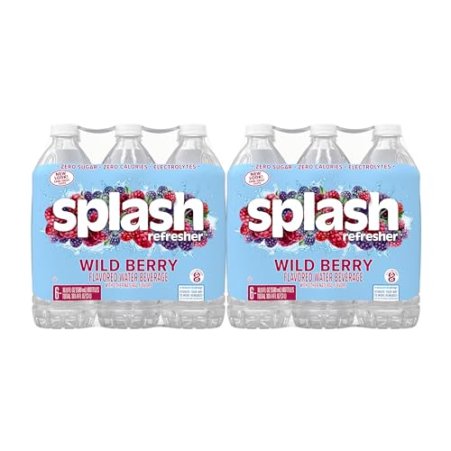Splash Refresher, Wild Berry Flavor Water Beverage, 16.9 Fl Oz Plastic ...