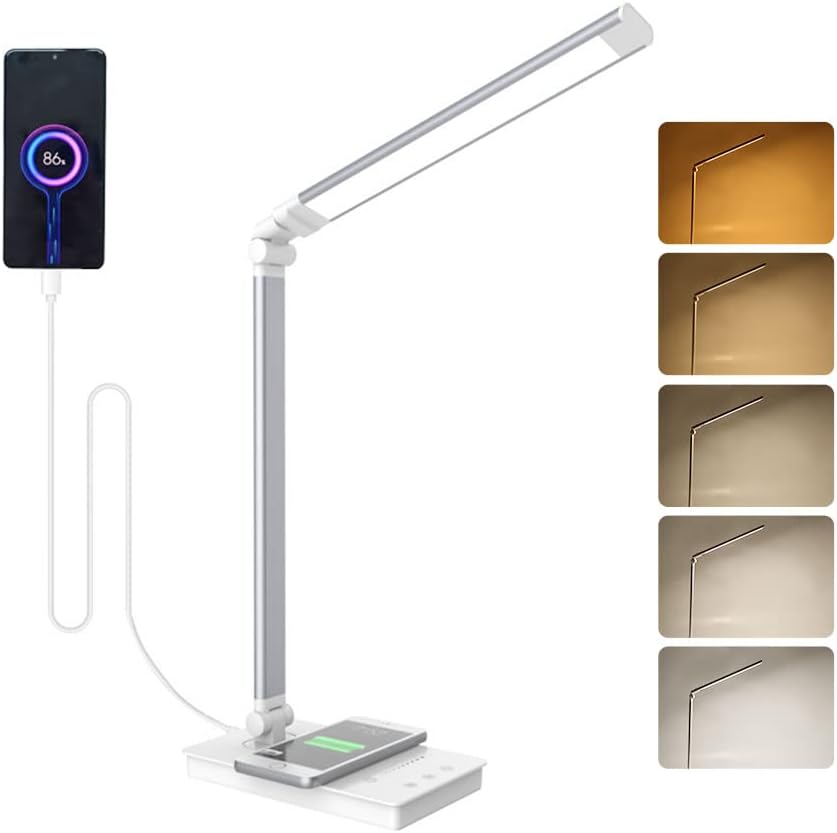 Amazon Basics Flexible LED Desk Lamp, 3 Lighting Modes with 5 ...