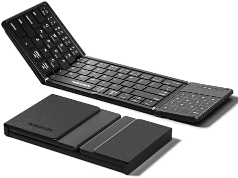 Amazon.com: Newmen BK66 Foldable Bluetooth Keyboard with Touchpad ...