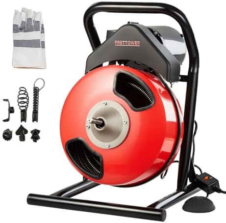 VEVOR Drain Cleaner Machine, 75 Ft x 3/8 Inch Drain Cleaning Machine ...