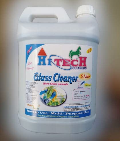 Hi Tech Cleaners Glass Cleaner Ultra Shine Formula 5 Ltr (Pack of 1 ...
