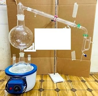 WKM Steam Distillation Apparatus 1000ml with Stands, clamps, boss head ...
