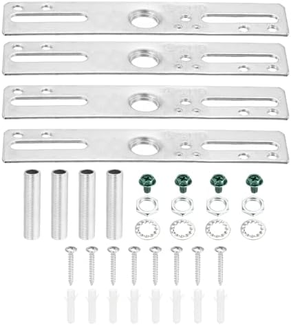 PATIKIL 4" Ceiling Light Plate Kit, 4 Pack Light Crossbar Mounting Bracket Universal Lamp ...