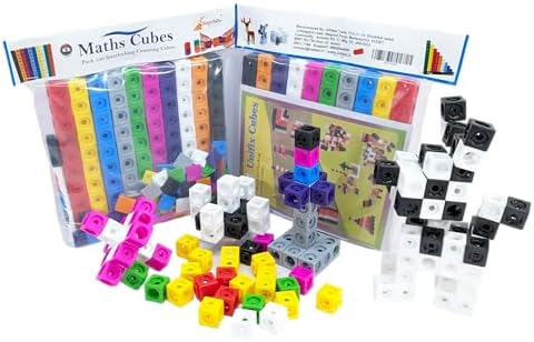 StepsToDo Pack 100 Maths Cubes in 5 Colours. Math Teaching Aid. 2CM ...