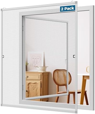 Window Screen Kit w/White Aluminum Frame, Corners, Spline, Springs ...