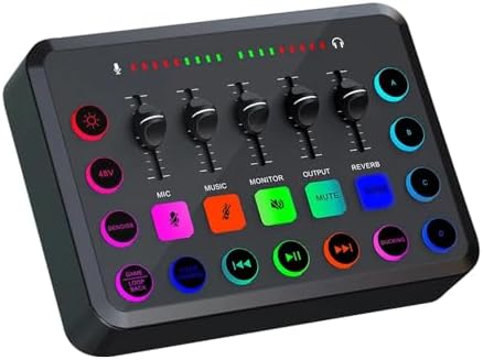 F11 Placa de Áudio Gaming Streaming | Placa de Áudio 5 Canais com ...