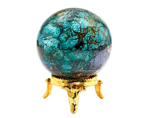 Amazon.com: Chrysocolla Shattuckite Crystal Ball with Stand - 2" Inches ...