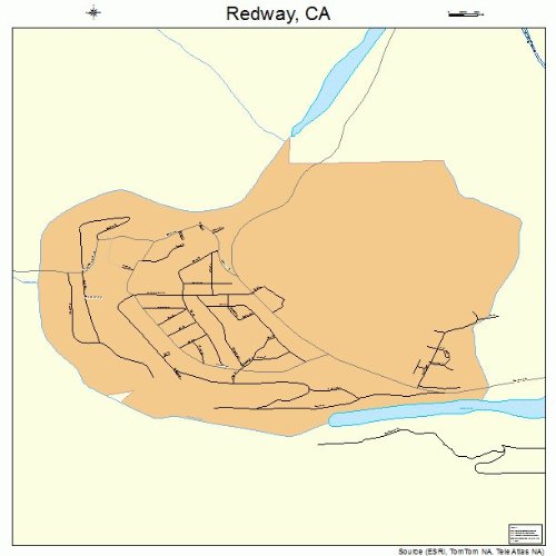 Amazon.com: Large Street & Road Map of Redway, California CA - Printed ...