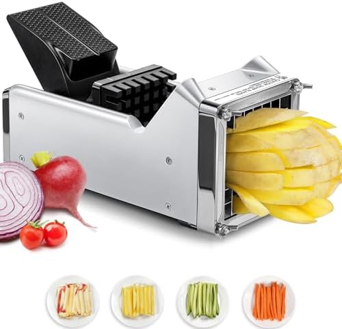 Potato Chipper, Sopito 1/2 Inch Chip Cutter with 304 Bearings Push ...