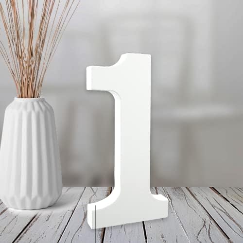 Amazon.com: AOCEAN 4 Inch White Wood Numbers Unfinished Wood Number for ...