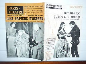 Amazon.fr - PARIS THEÂTRE N° 171 - 1961 - QUEL DOMMAGE QU'ELLE SOIT UNE ...