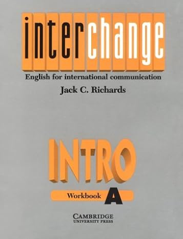 Amazon.com: Interchange Intro Workbook A: English for International ...